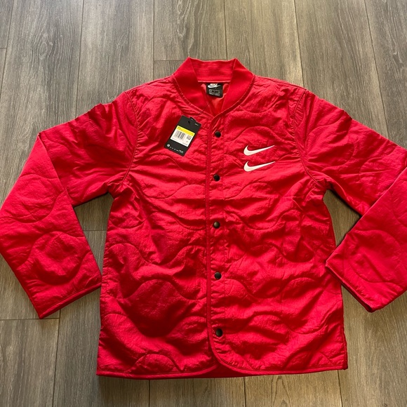 Nike | Jackets & Coats | Nike Double Swoosh Bomber Jacket | Poshmark